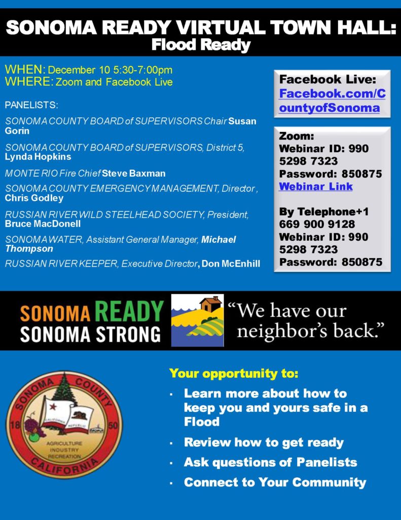 SONOMA READY VIRTUAL TOWN HALL: Flood Ready - SONOMA LISTOS AYUNTAMIENTO VIRTUAL: Listo para ...