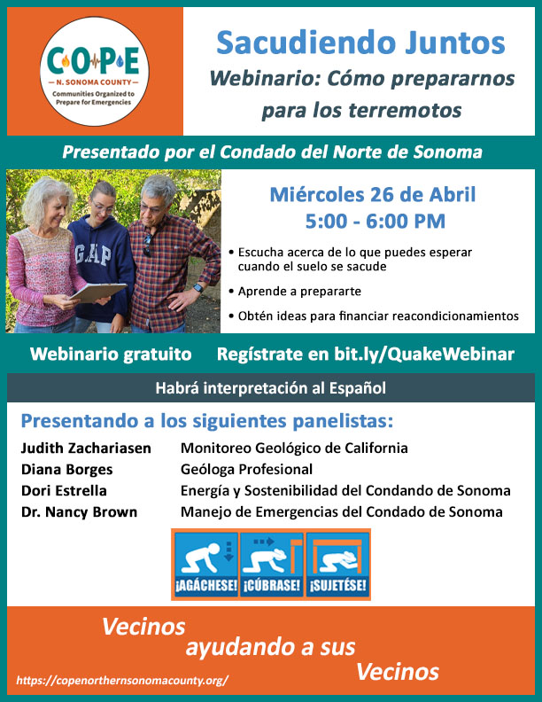 Shaking Together: An Earthquake Ready Webinar - Sonoma County Emergency ... Shaking Together: An Earthquake Ready Webinar - Sonoma County Emergency ...