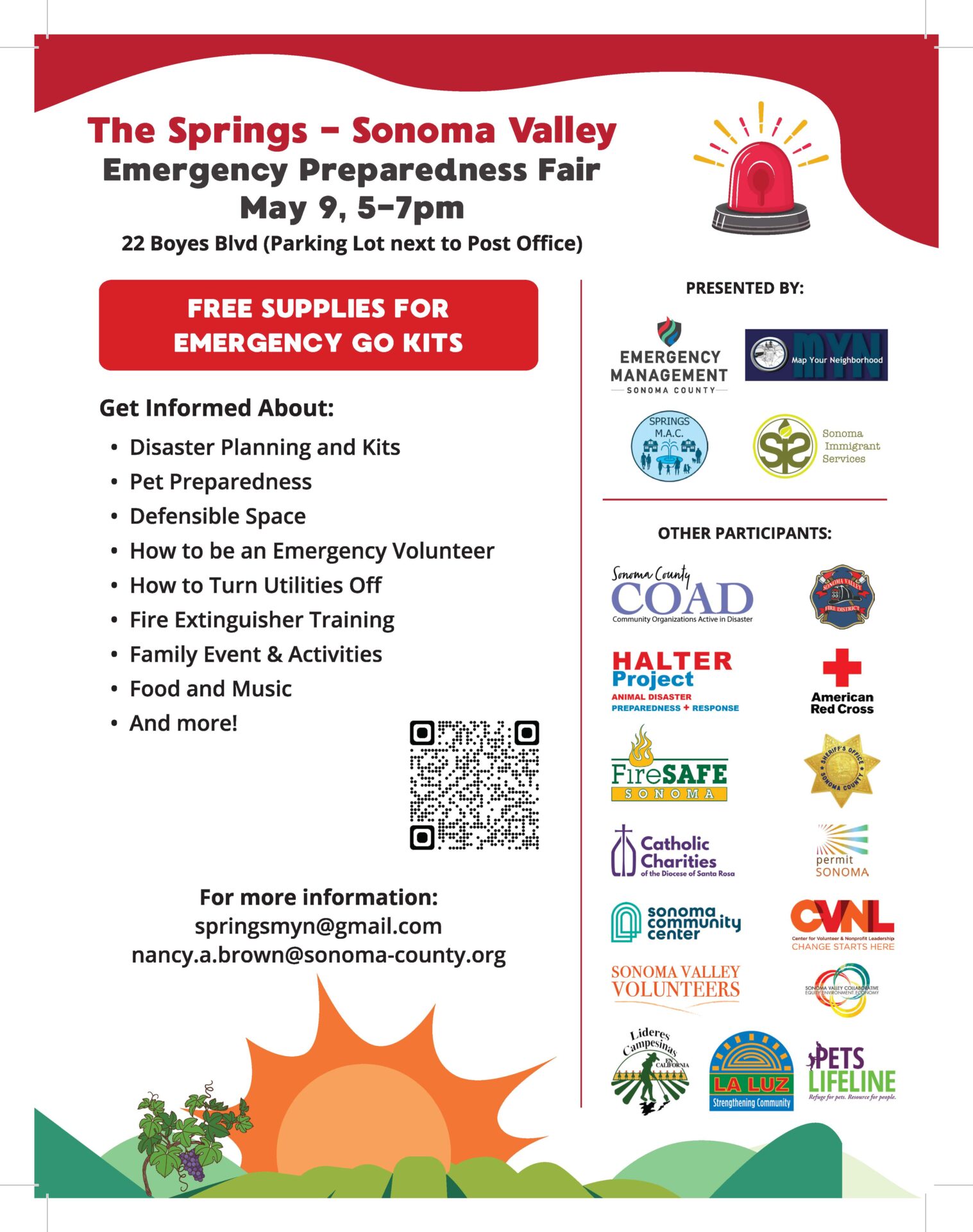 Springs-Sonoma Valley Emergency Preparedness Fair - Sonoma County ...
