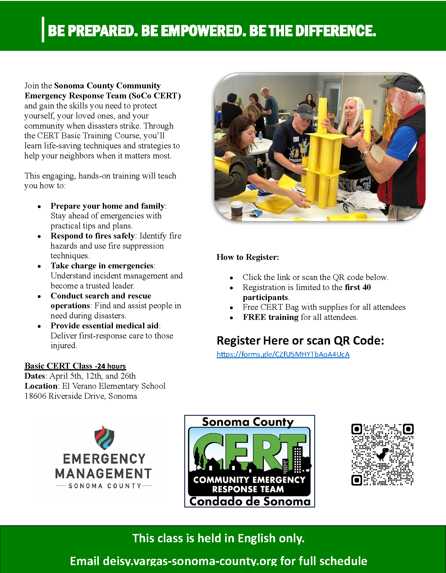 CERT Basic Training (English Language) / Curso Básico de Capacitación ...