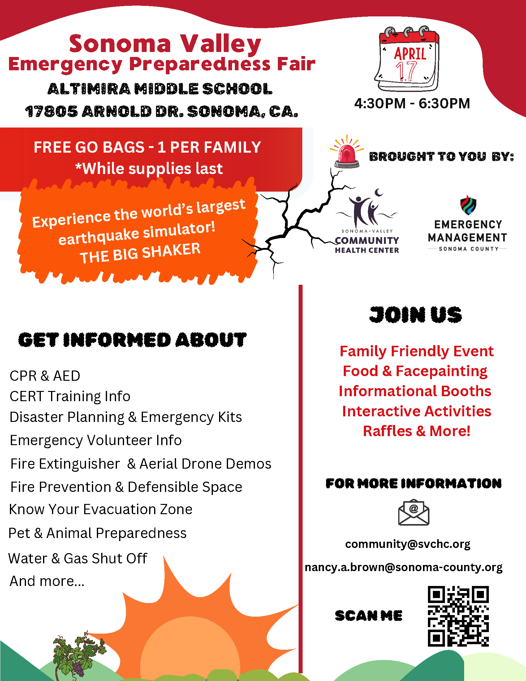 Sonoma Valley Preparedness Fair / Feria de Preparación de Emergencias ...