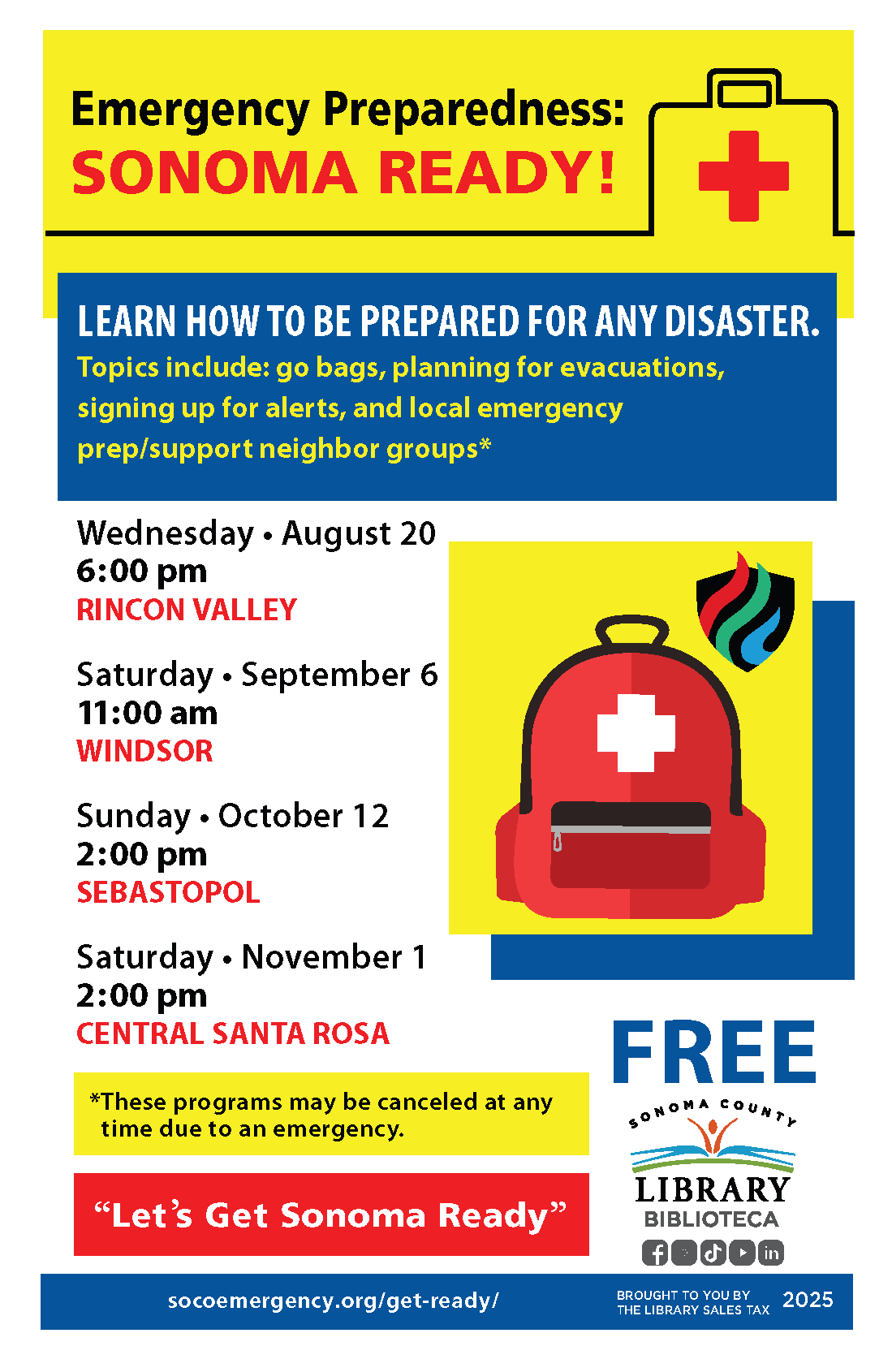 Sonoma Ready: Emergency Prep - Sonoma County Emergency and Preparedness Information